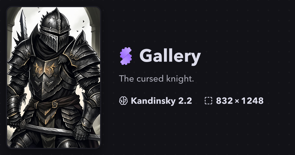 "The cursed knight." | Gallery | Stablecog