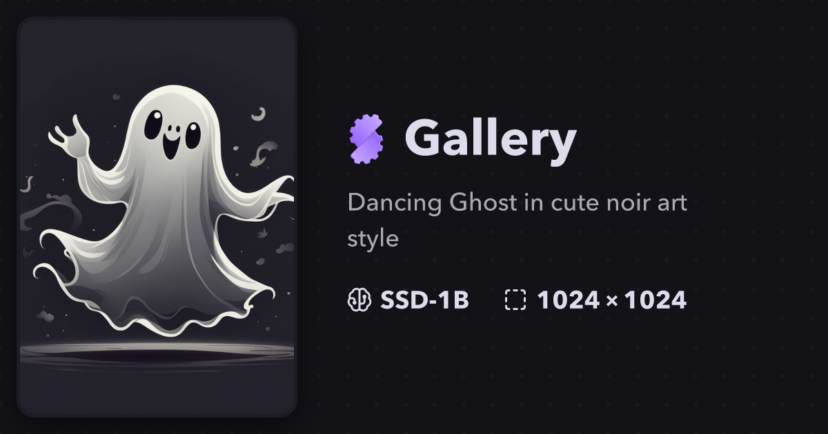 "Dancing Ghost in cute noir art style" | Gallery | Stablecog