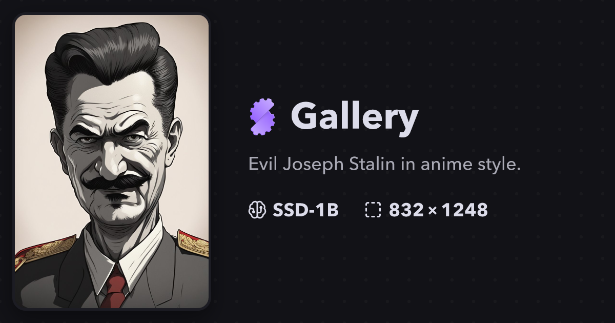 "Evil Joseph Stalin in anime style." | Gallery | Stablecog