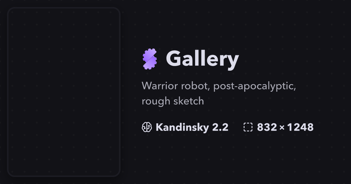 "Warrior robot, post-apocalyptic, roug..." | Gallery | Stablecog