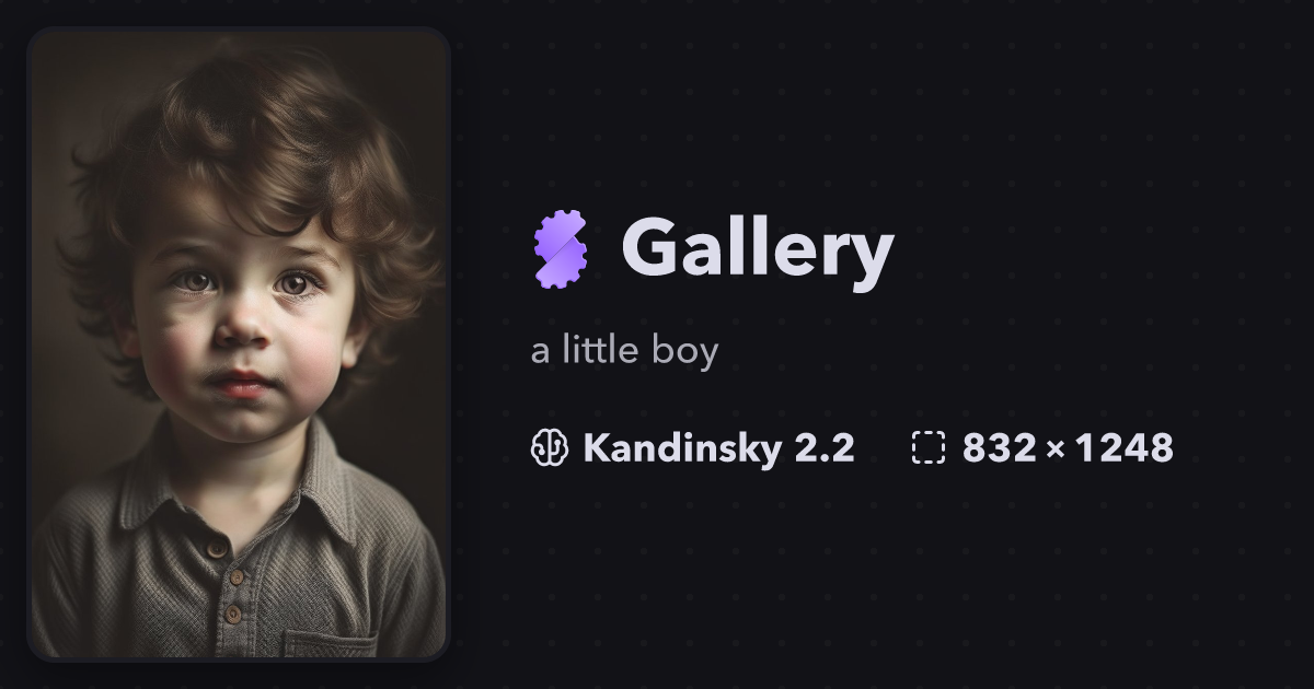 "a little boy" | Gallery | Stablecog