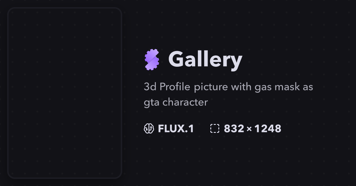 "3d Profile picture with gas mask as g..." | Gallery | Stablecog