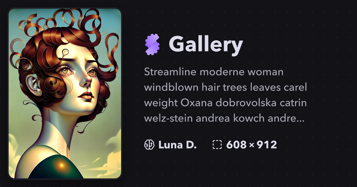 "Streamline moderne woman windblown ha..." | Gallery | Stablecog