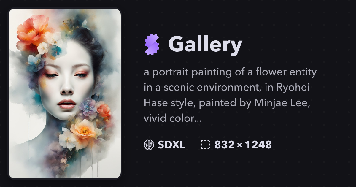 "a portrait painting of a flower entit..." | Gallery | Stablecog
