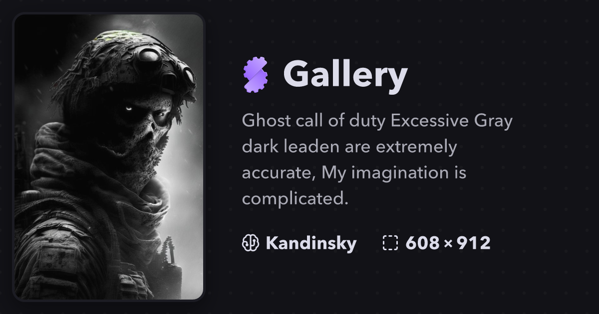 "Ghost call of duty Excessive Gray dar..." | Gallery | Stablecog