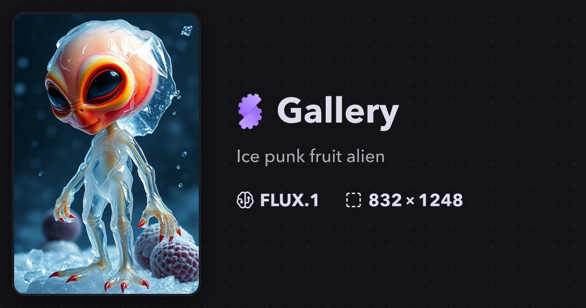 "Ice punk fruit alien" | Gallery | Stablecog