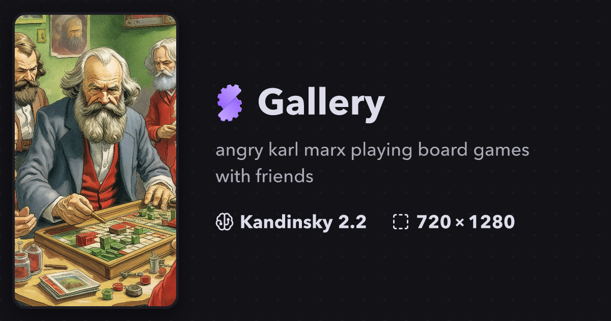 "angry karl marx playing board games w..." | Gallery | Stablecog