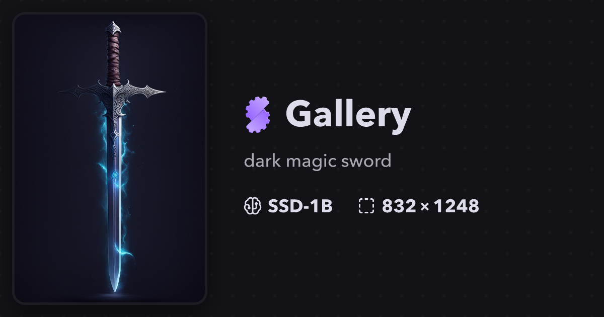 "dark magic sword" | Gallery | Stablecog
