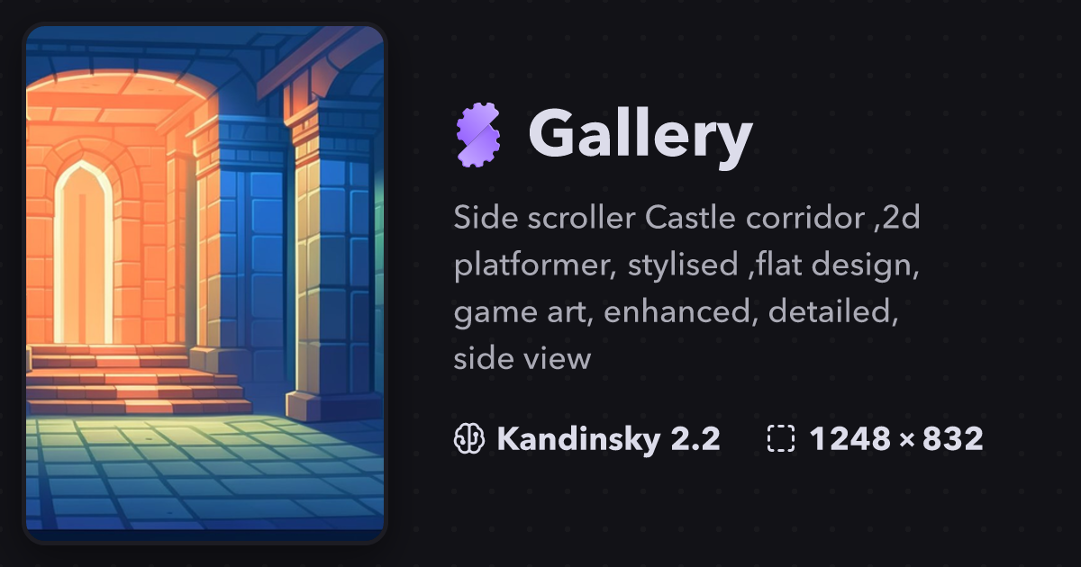 "Side scroller Castle corridor ,2d pla..." | Gallery | Stablecog