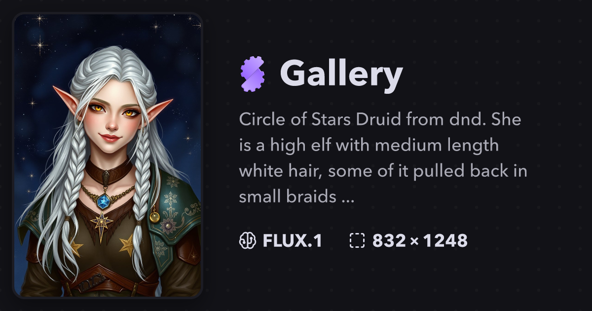 "Circle of Stars Druid from dnd. She i..." | Gallery | Stablecog