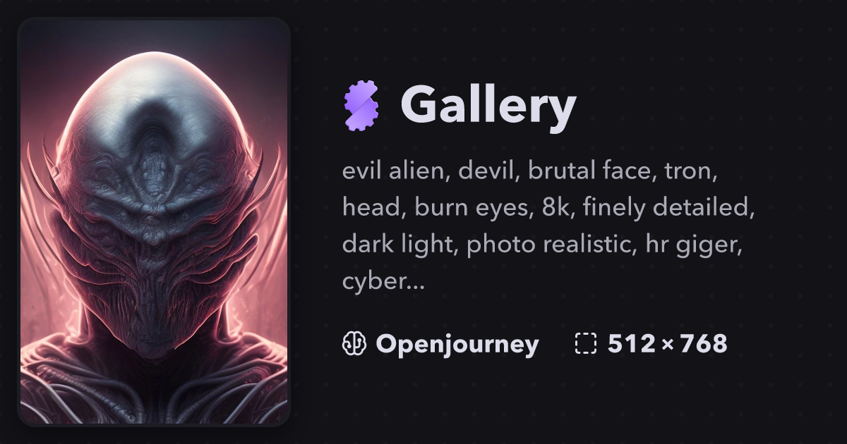 "evil alien, devil, brutal face, tron,..." | Gallery | Stablecog