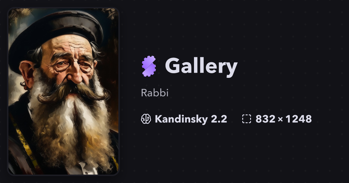 "Rabbi" | Gallery | Stablecog