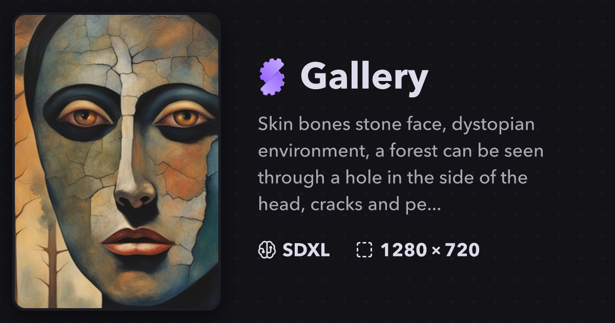 "Skin bones stone face, dystopian envi..." | Gallery | Stablecog