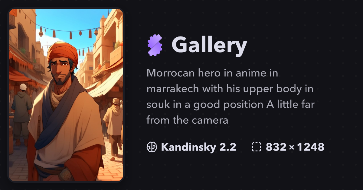 "Morrocan hero in anime in marrakech w..." | Gallery | Stablecog