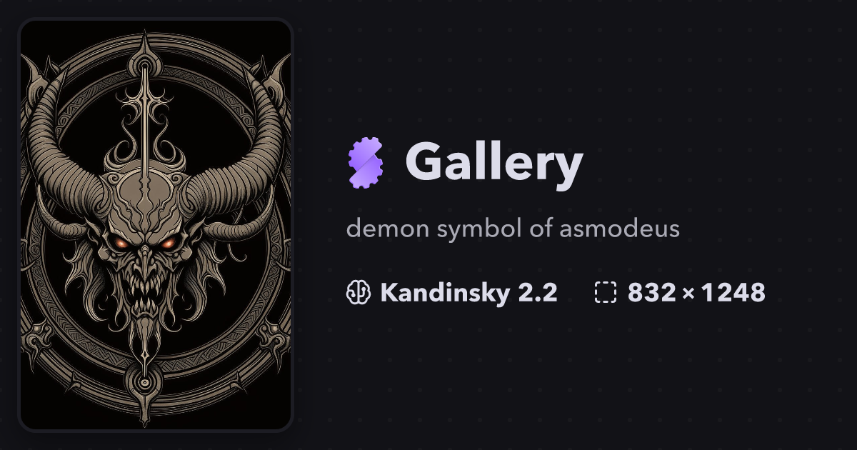 "demon symbol of asmodeus" | Gallery | Stablecog