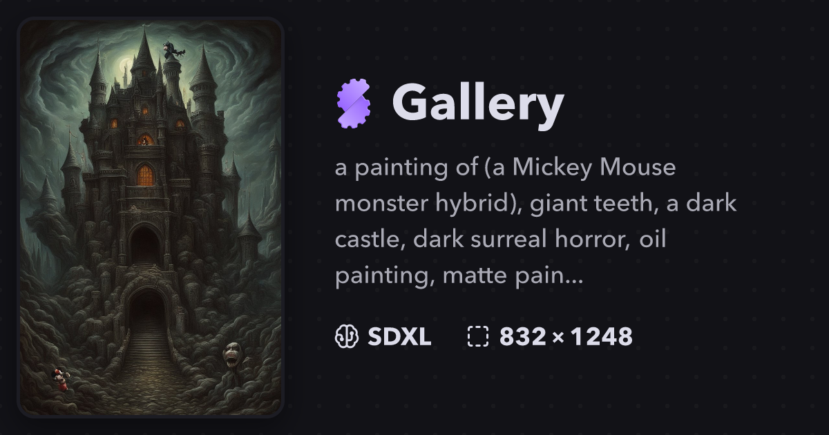 "a painting of (a Mickey Mouse monster..." | Gallery | Stablecog
