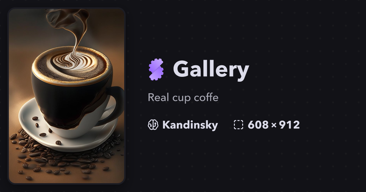 "Real cup coffe" | Gallery | Stablecog
