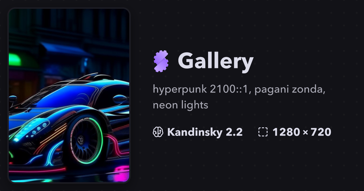 "hyperpunk 2100::1, pagani zonda, neon..." | Gallery | Stablecog