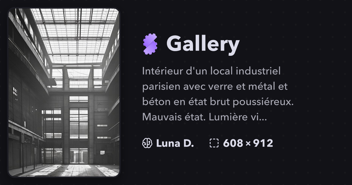 "Intérieur d'un local industriel paris..." | Gallery | Stablecog