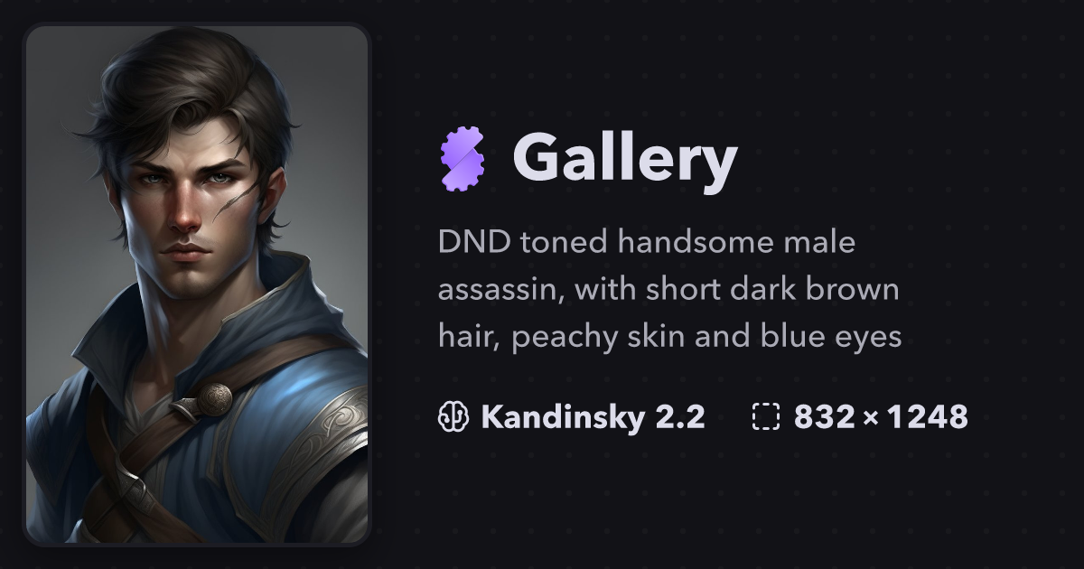 "DND toned handsome male assassin, wit..." | Gallery | Stablecog