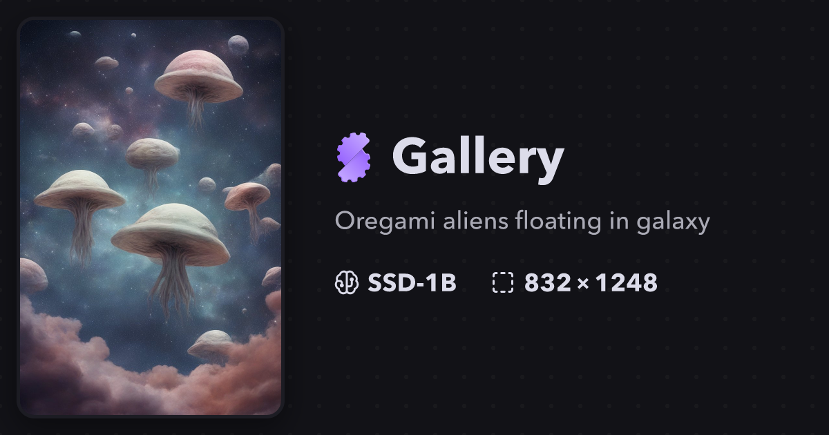 "Oregami aliens floating in galaxy" | Gallery | Stablecog