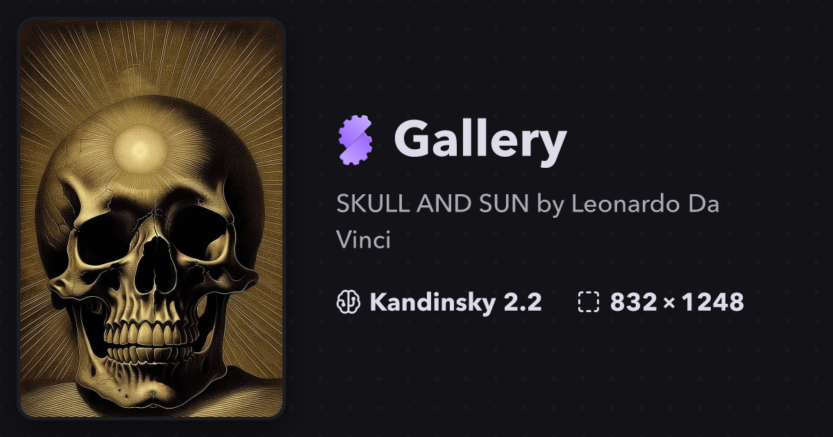 "SKULL AND SUN by Leonardo Da Vinci" | Gallery | Stablecog