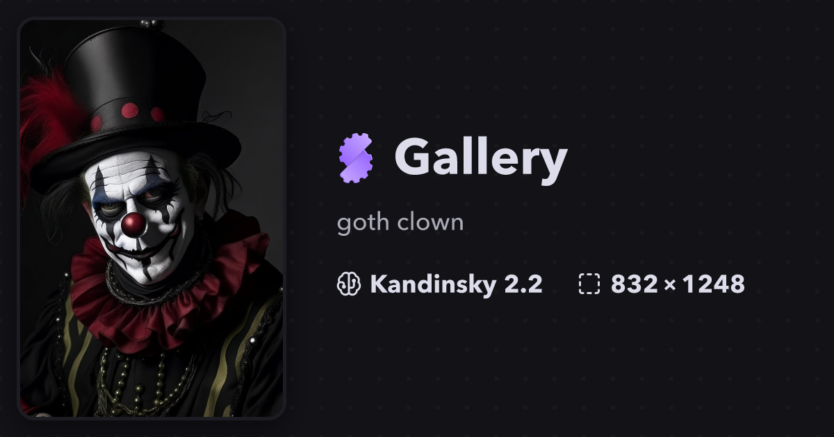 "goth clown" | Gallery | Stablecog