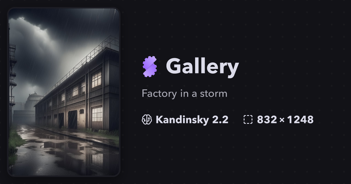 Factory in a storm | Gallery