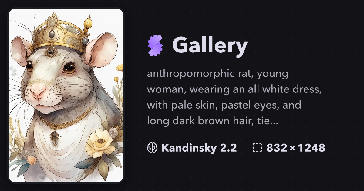 "anthropomorphic rat, young woman, wea..." | Gallery | Stablecog