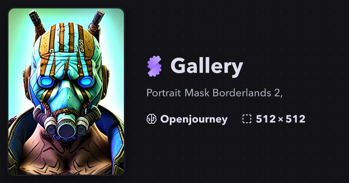 "Portrait Mask Borderlands 2," | Gallery | Stablecog