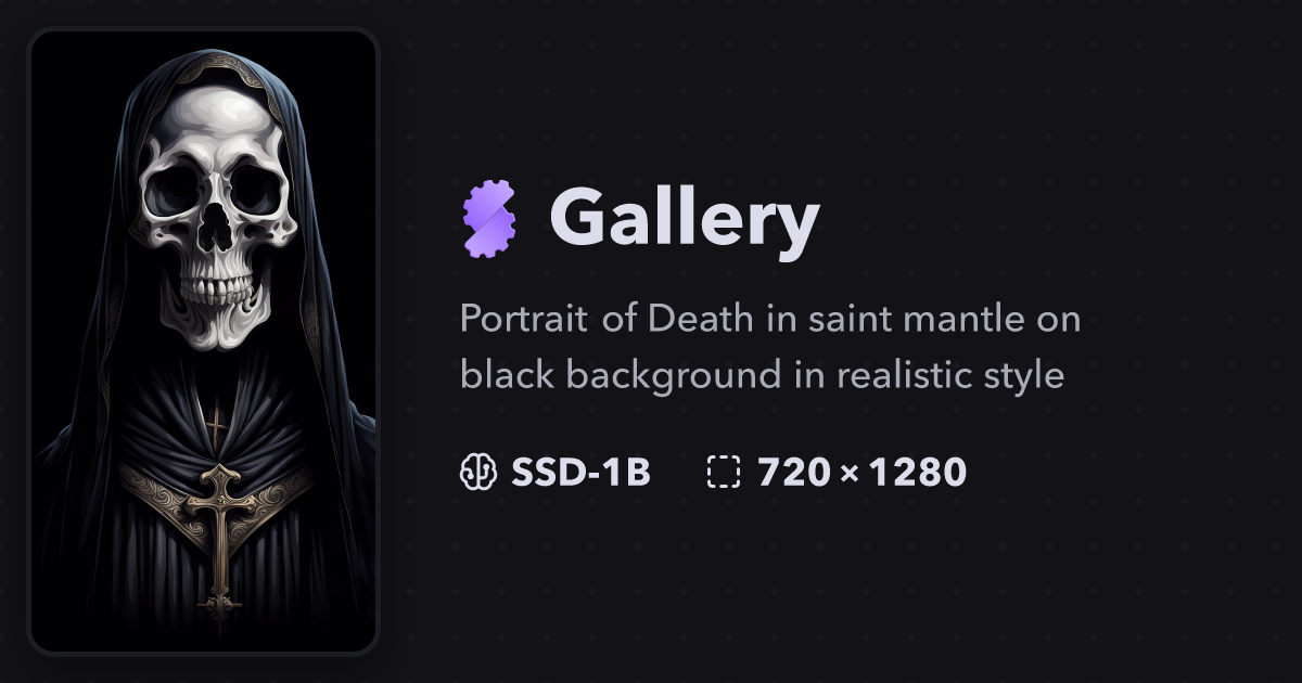 "Portrait of Death in saint mantle on ..." | Gallery | Stablecog