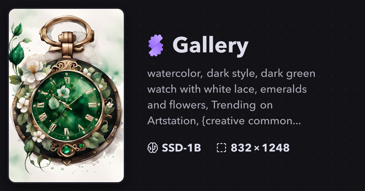 "watercolor, dark style, dark green wa..." | Gallery | Stablecog