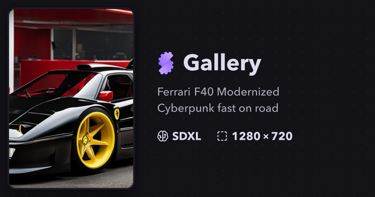 "Ferrari F40 Modernized Cyberpunk fast..." | Gallery | Stablecog