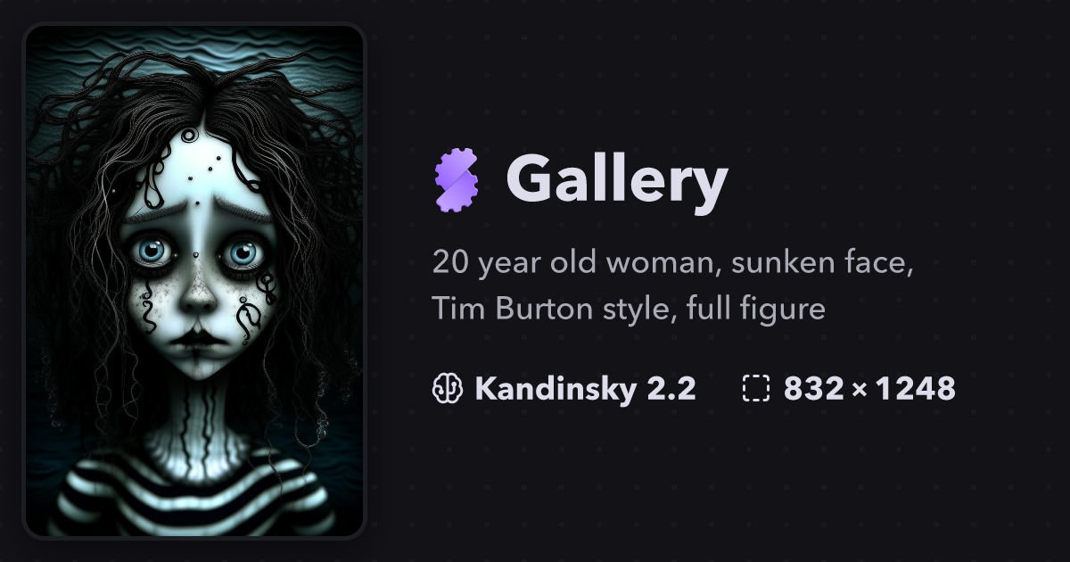 "20 year old woman, sunken face, Tim Burt..." | Gallery | Stablecog