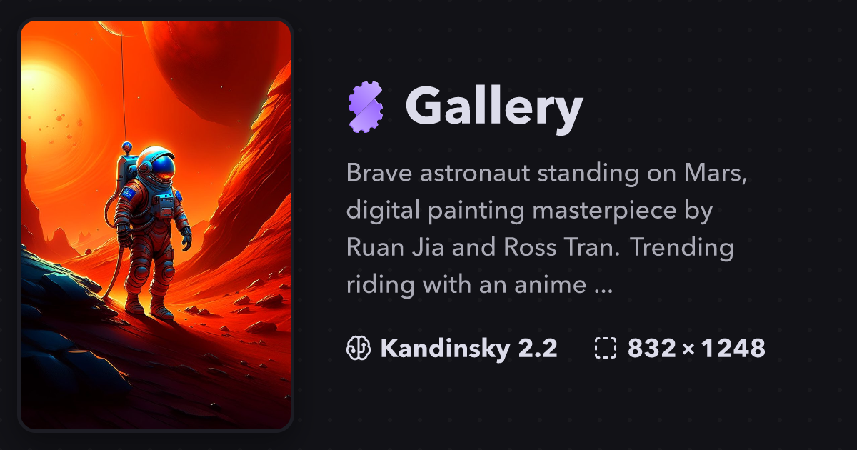 "Brave astronaut standing on Mars, dig..." | Gallery | Stablecog