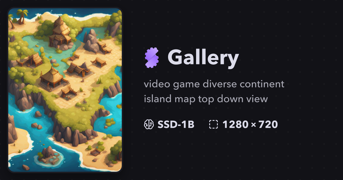 "video game diverse continent island m..." | Gallery | Stablecog