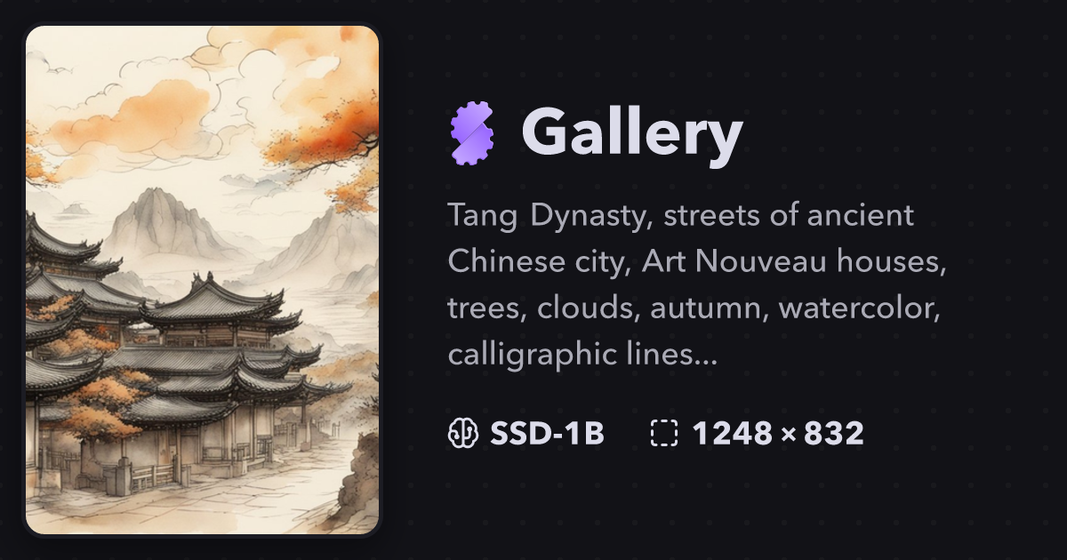 "Tang Dynasty, streets of ancient Chin..." | Gallery | Stablecog