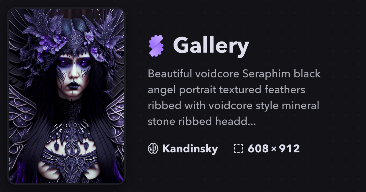 "Beautiful voidcore Seraphim black ang..." | Gallery | Stablecog