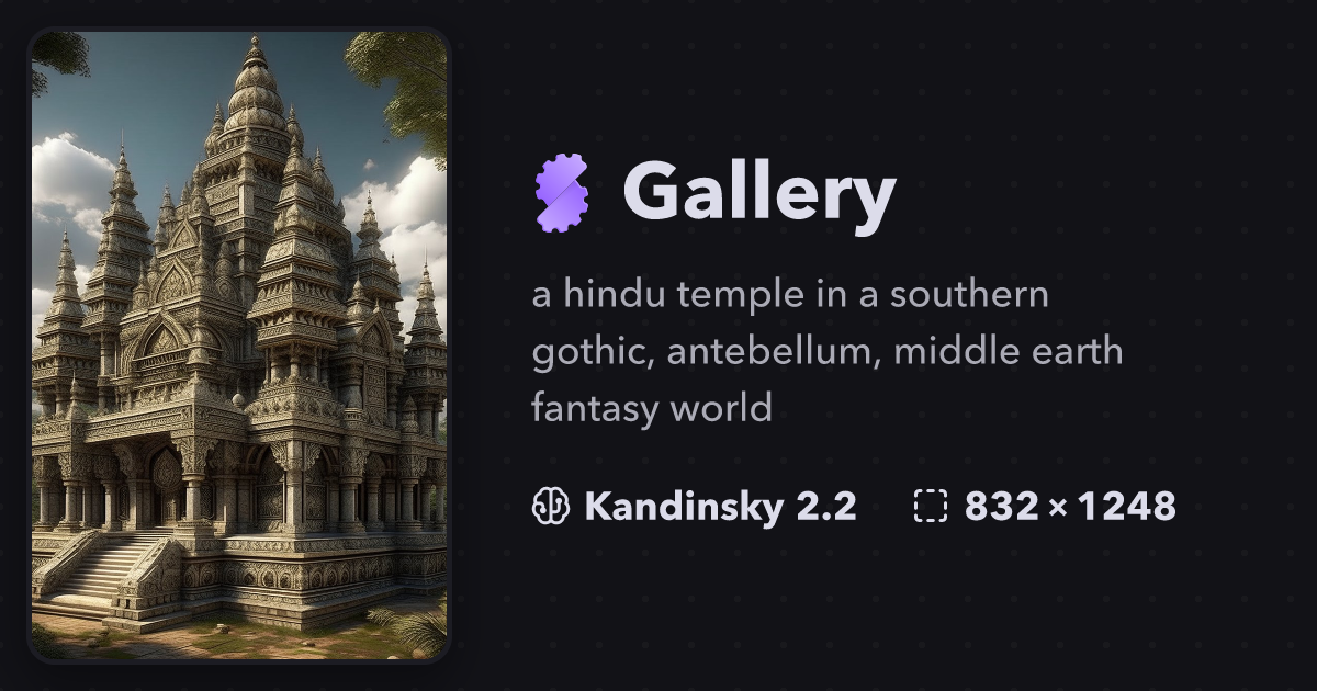 "a hindu temple in a southern gothic, ..." | Gallery | Stablecog