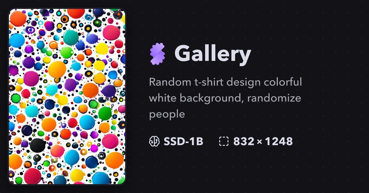 "Random t-shirt design colorful white ..." | Gallery | Stablecog
