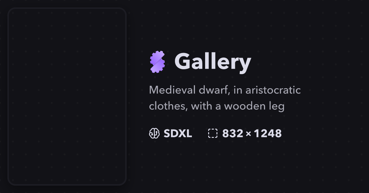 "Medieval dwarf, in aristocratic cloth..." | Gallery | Stablecog