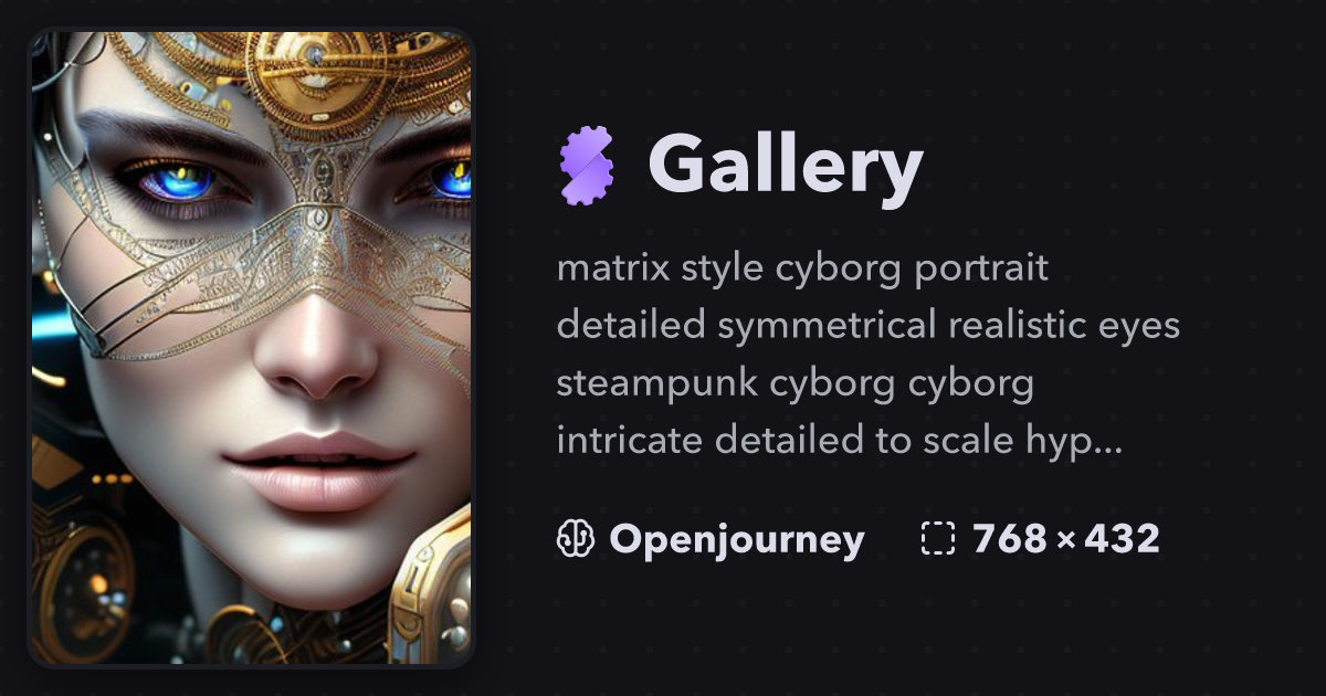 "matrix style cyborg portrait detailed..." | Gallery | Stablecog