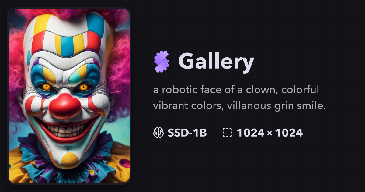 "a robotic face of a clown, colorful vibr..." | Gallery | Stablecog