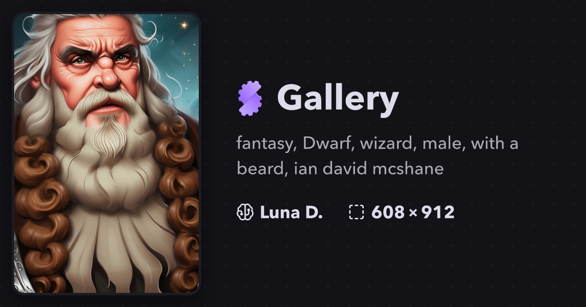 "fantasy, Dwarf, wizard, male, with a bea..." | Gallery | Stablecog