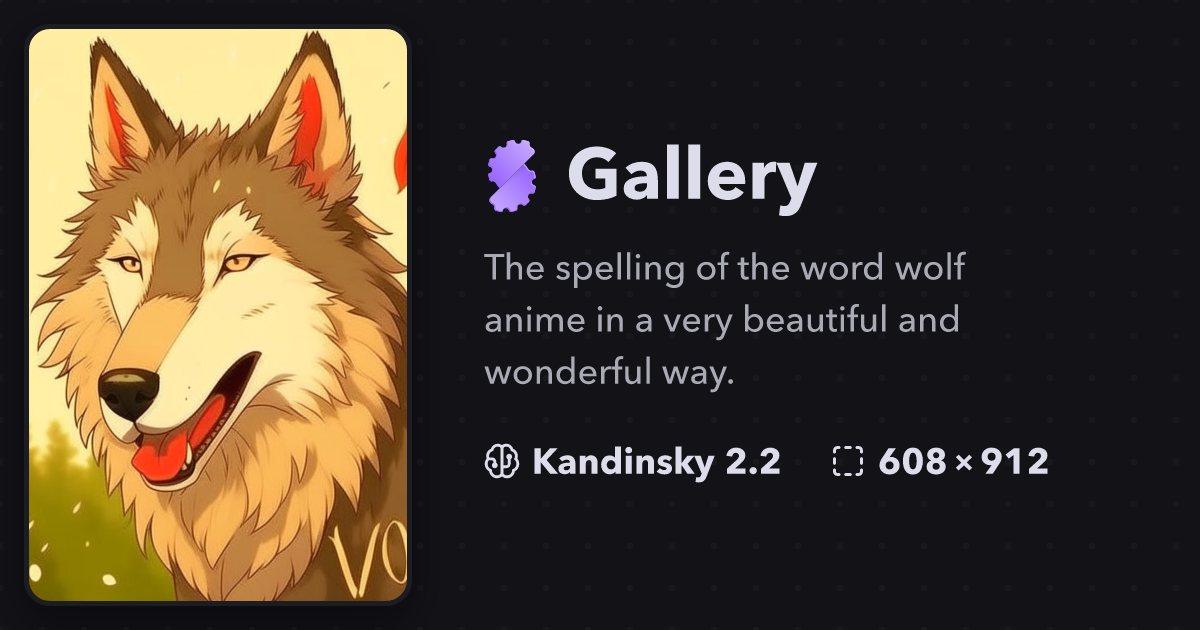 "The spelling of the word wolf anime i..." | Gallery | Stablecog