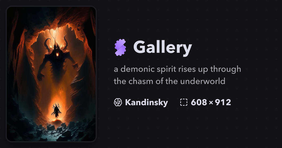 "a demonic spirit rises up through the..." | Gallery | Stablecog