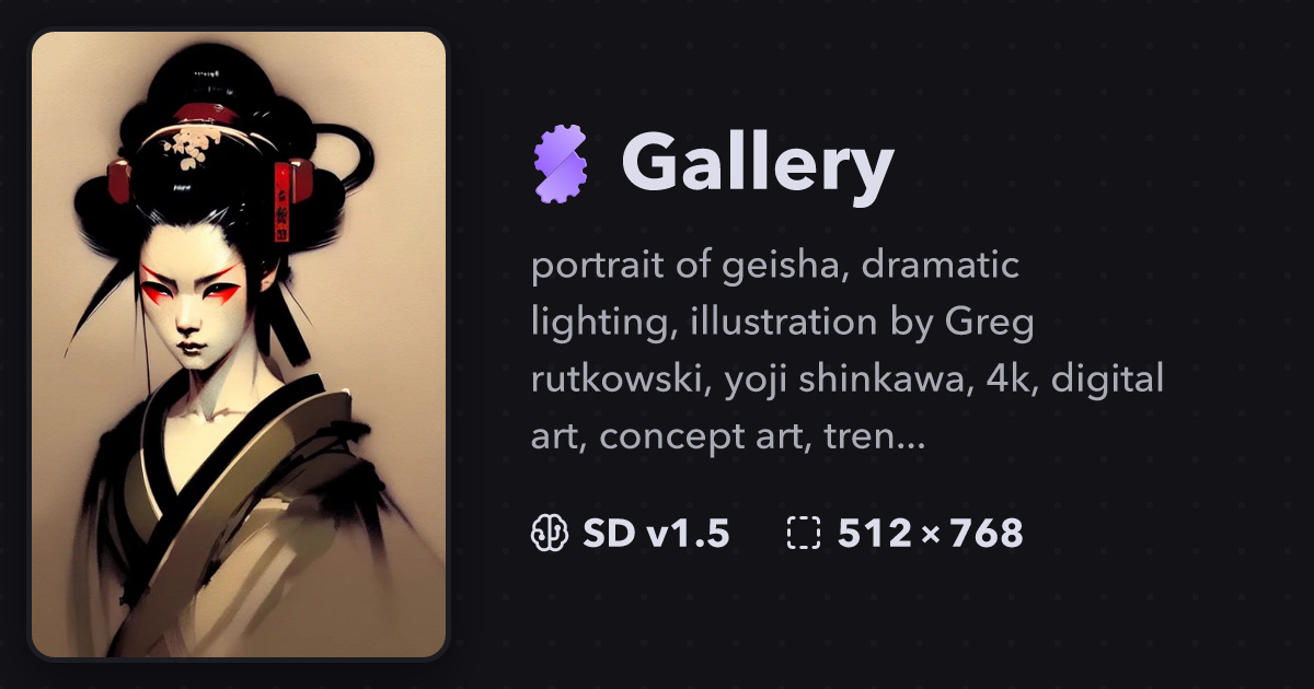 "portrait of geisha, dramatic lighting..." | Gallery | Stablecog