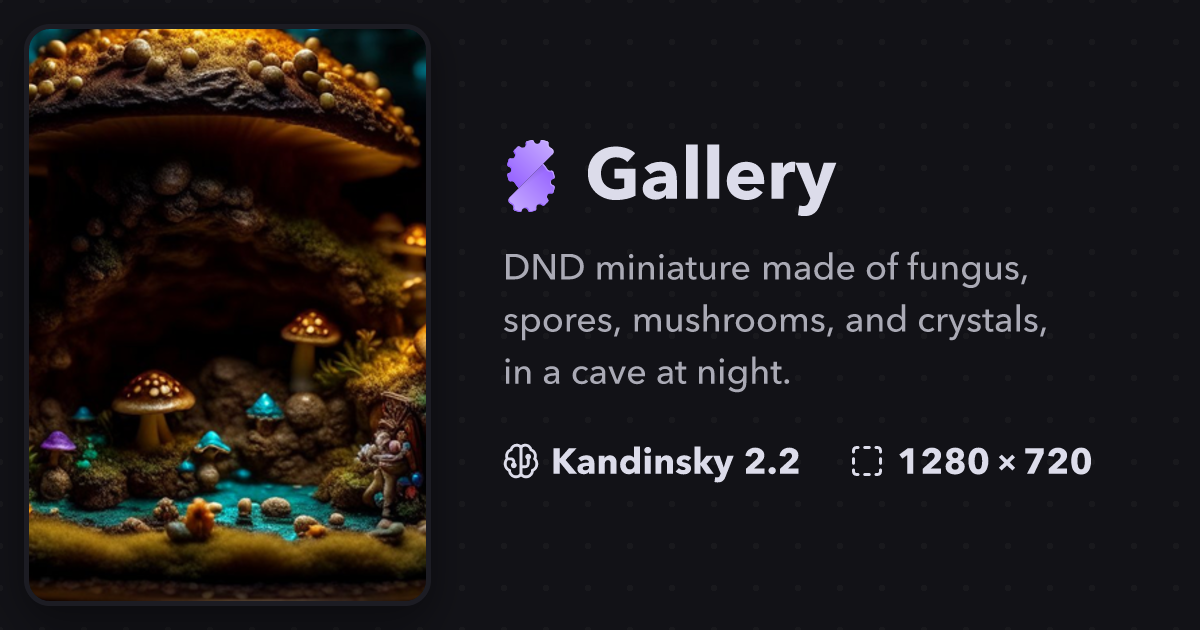 "DND miniature made of fungus, spores,..." | Gallery | Stablecog