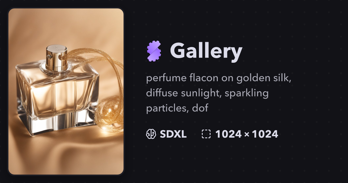 "perfume flacon on golden silk, diffus..." | Gallery | Stablecog