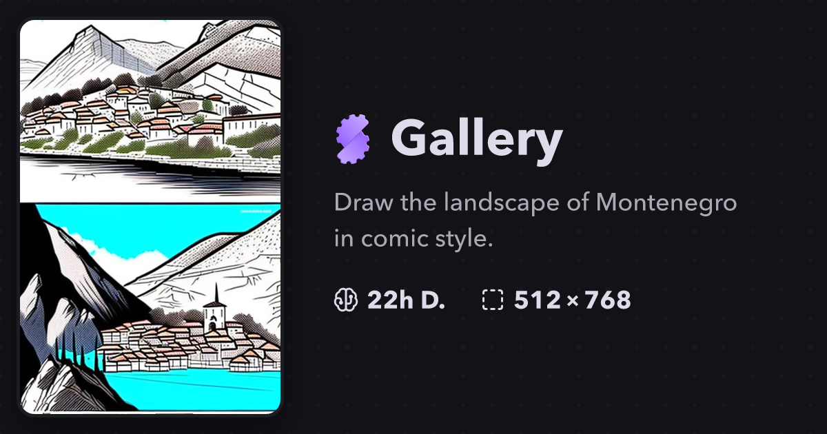 "Draw the landscape of Montenegro in c..." | Gallery | Stablecog